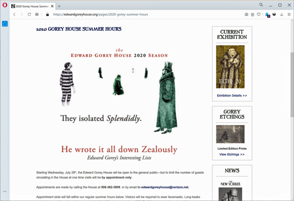 Goreyography :: South Wing :: The Edward Gorey House in Cape Cod